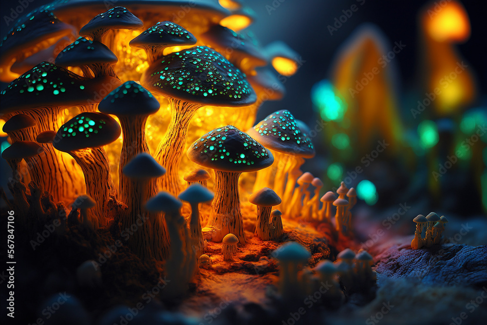 Mushroom Wallpaper ,Fantasy Wallpaper, 4K, Mushroom Light, Fantasy ...