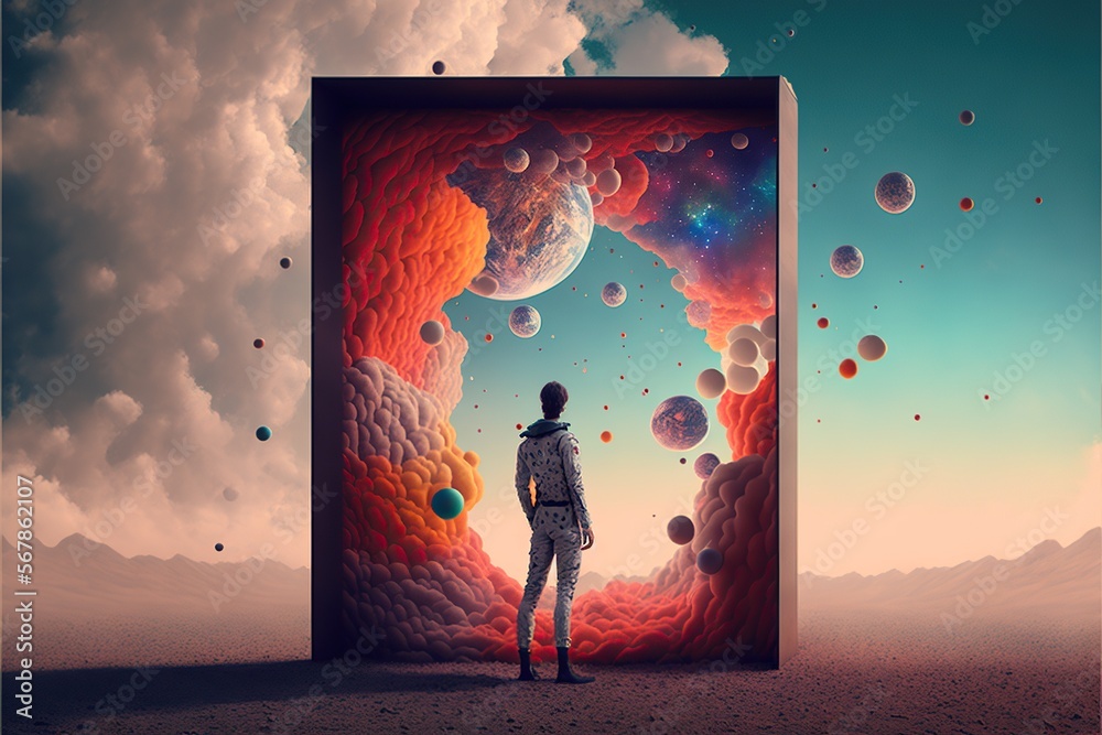 Person in hilbert space, concept of Quantum Computing and ...