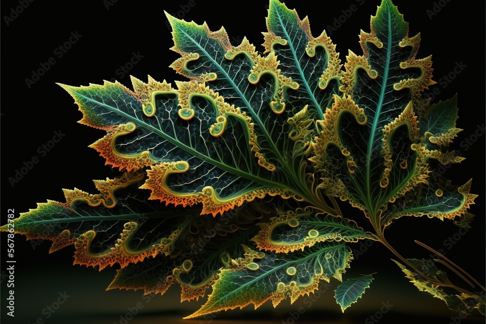 Visualization of the fractal patterns in plant leaf arrangements, concept of Geometric Symmetry ...