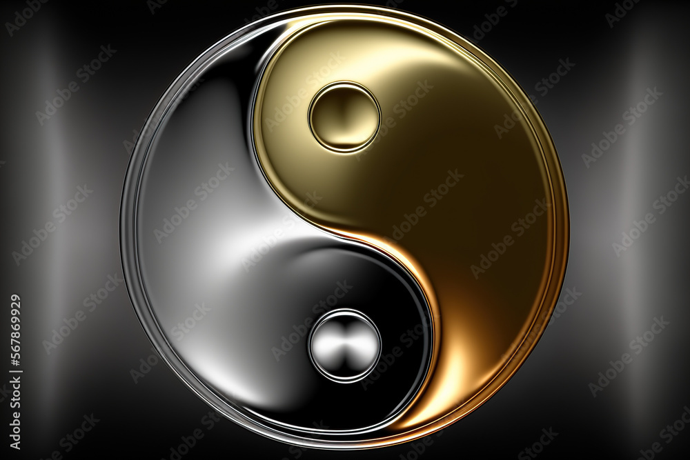 Ying Yan Symbol, Illustration, Generative AI Stock Illustration | Adobe ...