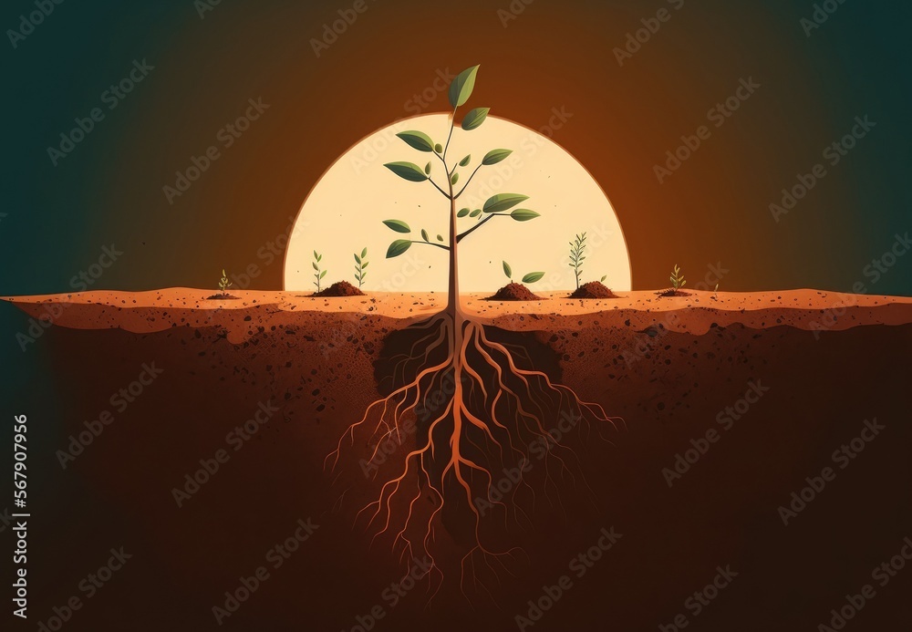 Trees Or Seedlings Being Planted In The Ground As Part Of The Earth Day