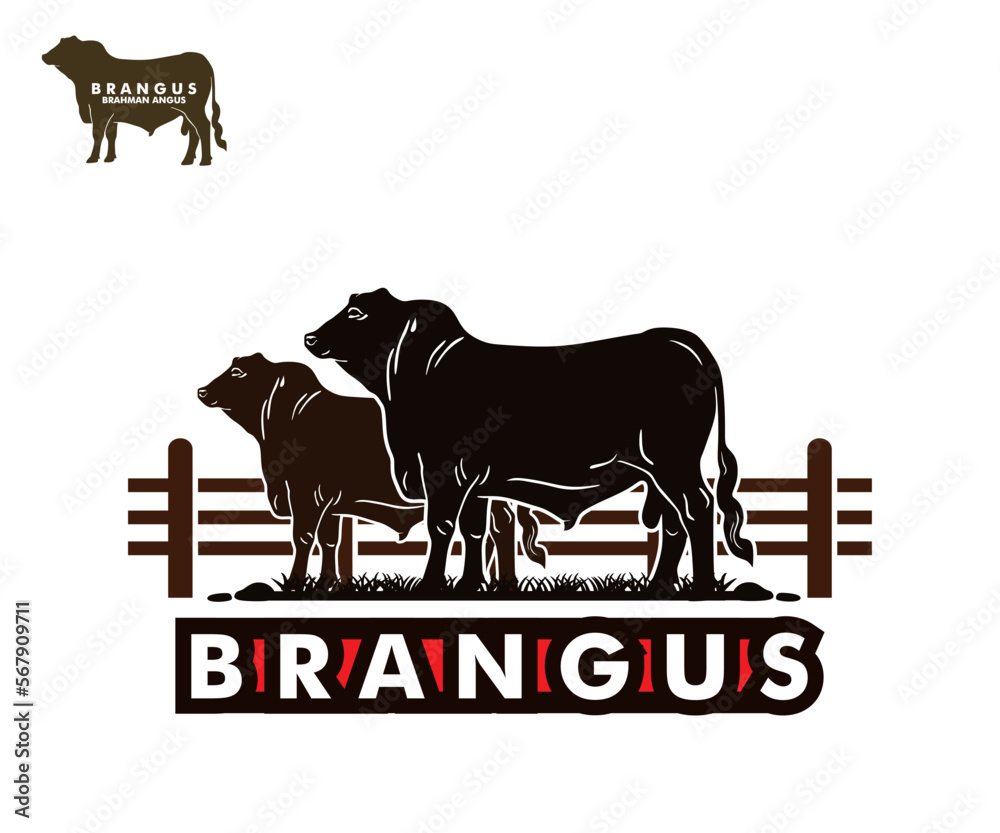 brangus breeds cattle logo, silhouette of great cattle breeds vector ... brangus breeds cattle logo, silhouette of great cattle breeds vector ...