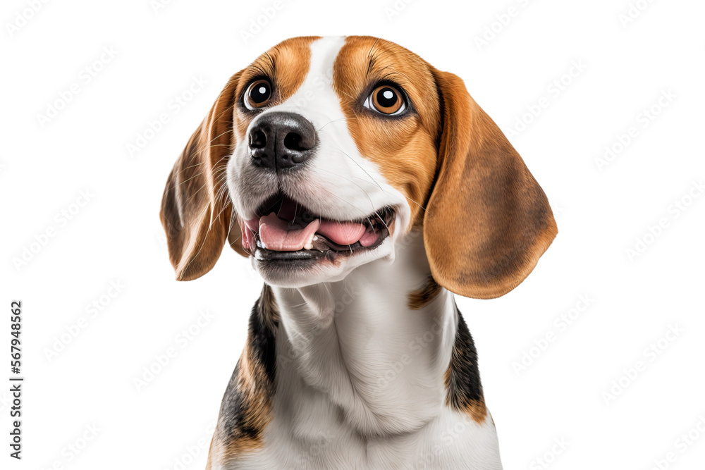 Most beautifu Beagle dog smiling on isolated on transparent background ...