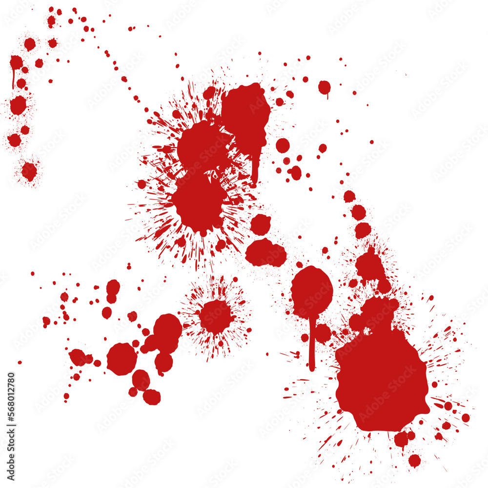 Blood splatter, horror backgrounds. Watercolor brush isolated on PNG ...