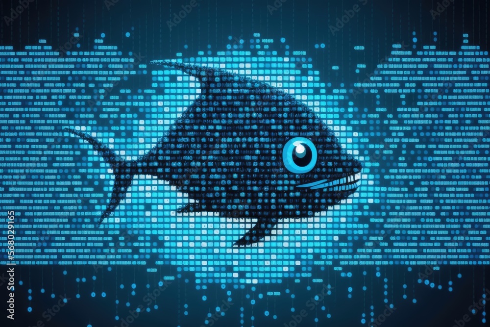 Ilustración de Stock Phishing, hacking, virus and account theft dangers ...