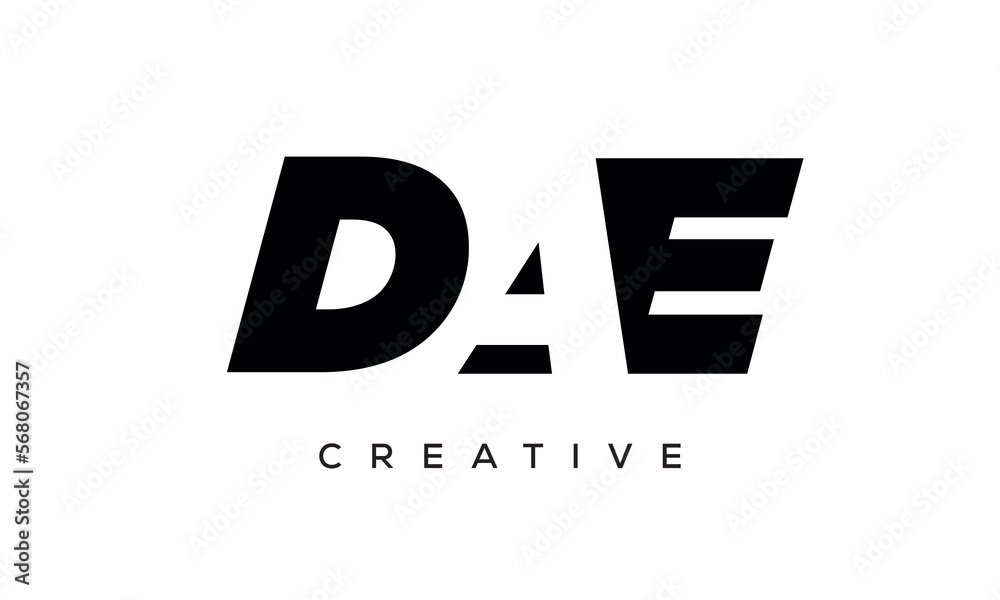 DAE letters negative space logo design. creative typography monogram ...