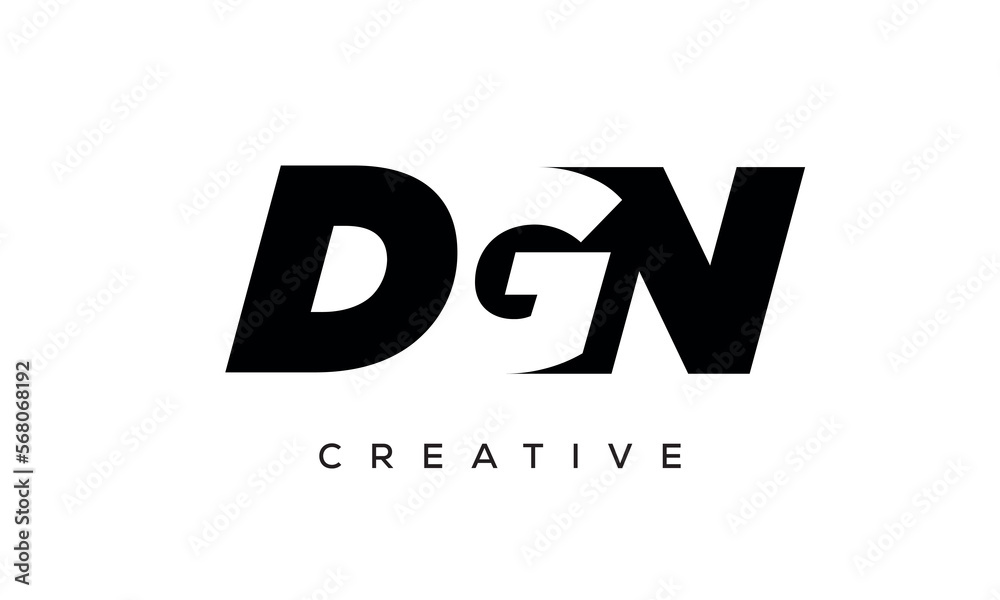 Vector de Stock DGN letters negative space logo design. creative ...