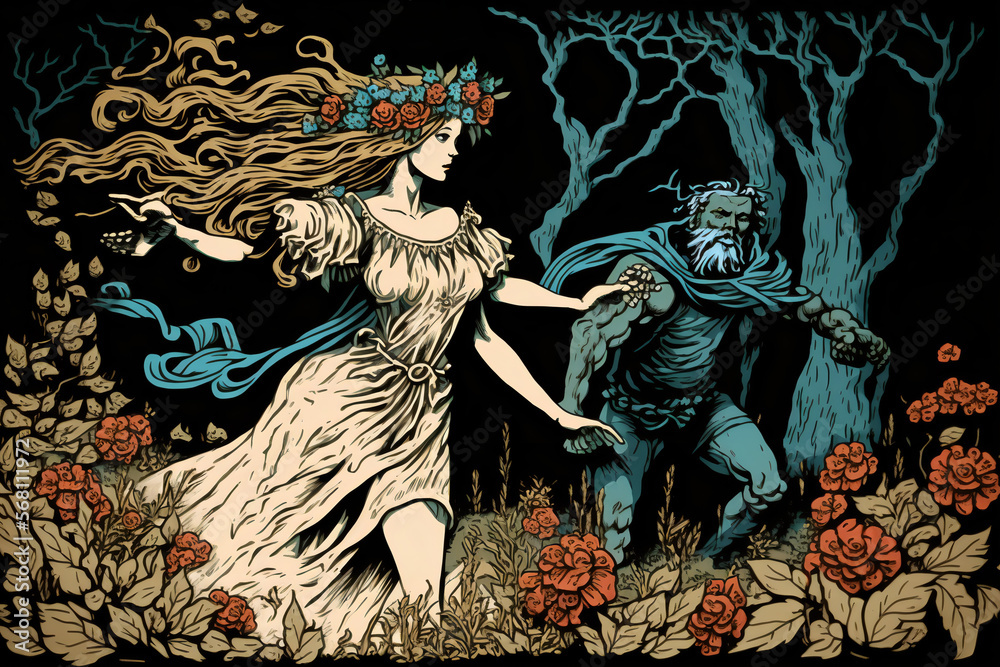 Illustration Stock the myth of the Rape of Persephone from Greek ...