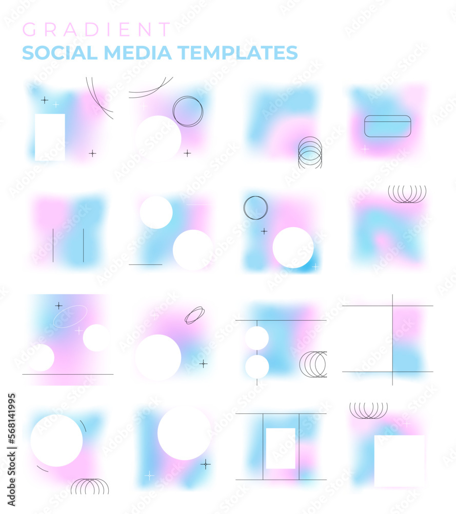 Y2K сollection of social media post design template. Fully editable instagram and facebook post ...