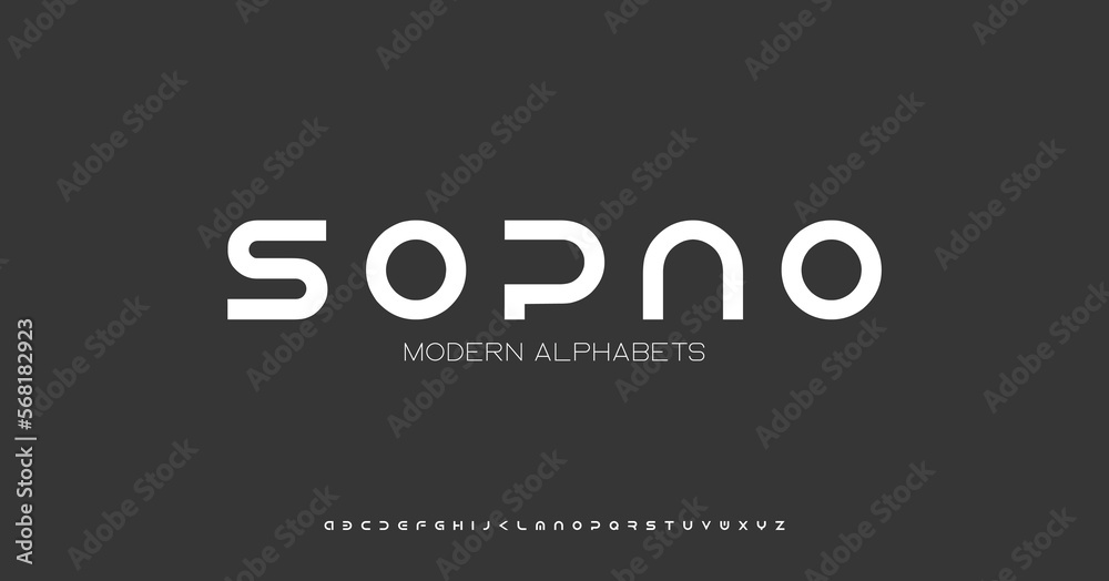 Vector de Stock Modern Sports tech font typography. MINIMAL vector ...