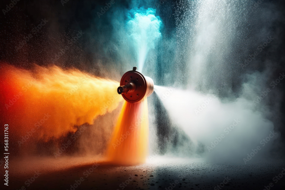 Fire Sprinklers Picture background of fire spraying. Sprinkler systems ...