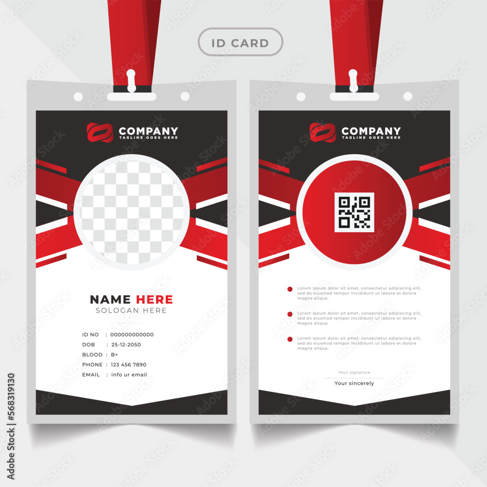 Corporate Id card design with Modern Identity Card Template. Id card ...