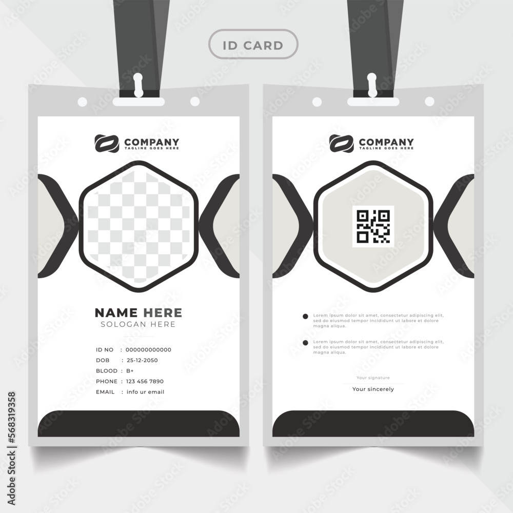 Corporate Id card design with Modern Identity Card Template. Id card ...