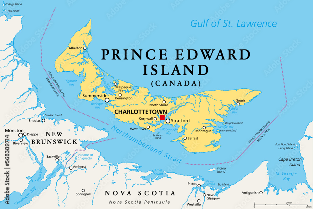 Prince Edward Island, Maritime and Atlantic province of Canada ...