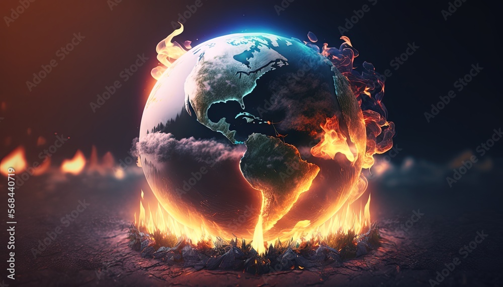 world on fire, extreme weather, earth calamity, environmental ...
