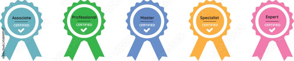digital certification logo for training, competition, rewards ...