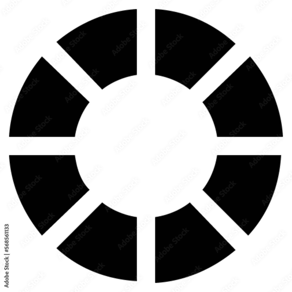 dashed circle vector, icon, symbol, logo, clipart, isolated. vector ...