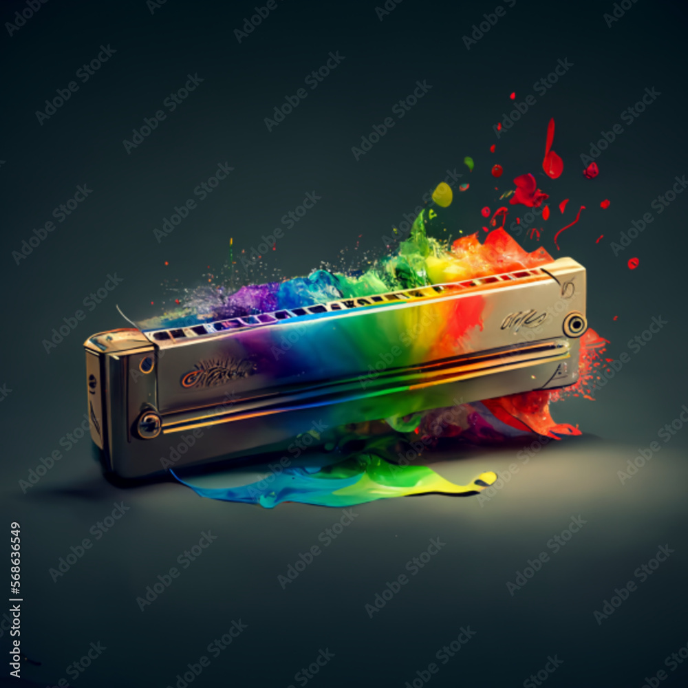 Chromatic Harmonica and inspiration Stock Illustration | Adobe Stock