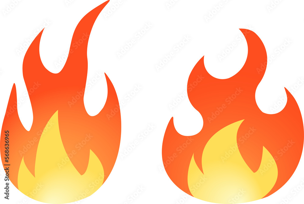 Fire flames isolated on transparent background png file Stock ...