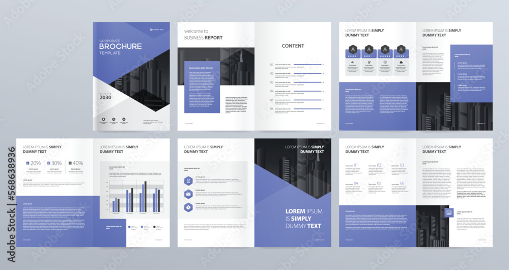 layout template for company profile ,annual report , brochures, flyers ...