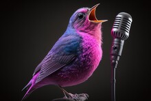 Hummingbird Singing Into Microphone Free Stock Photo - Public Domain ...