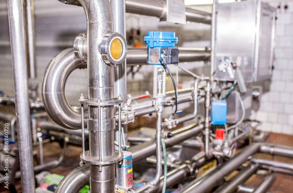 Industrial interior chiller and boiler HVAC heating ventilation air ...