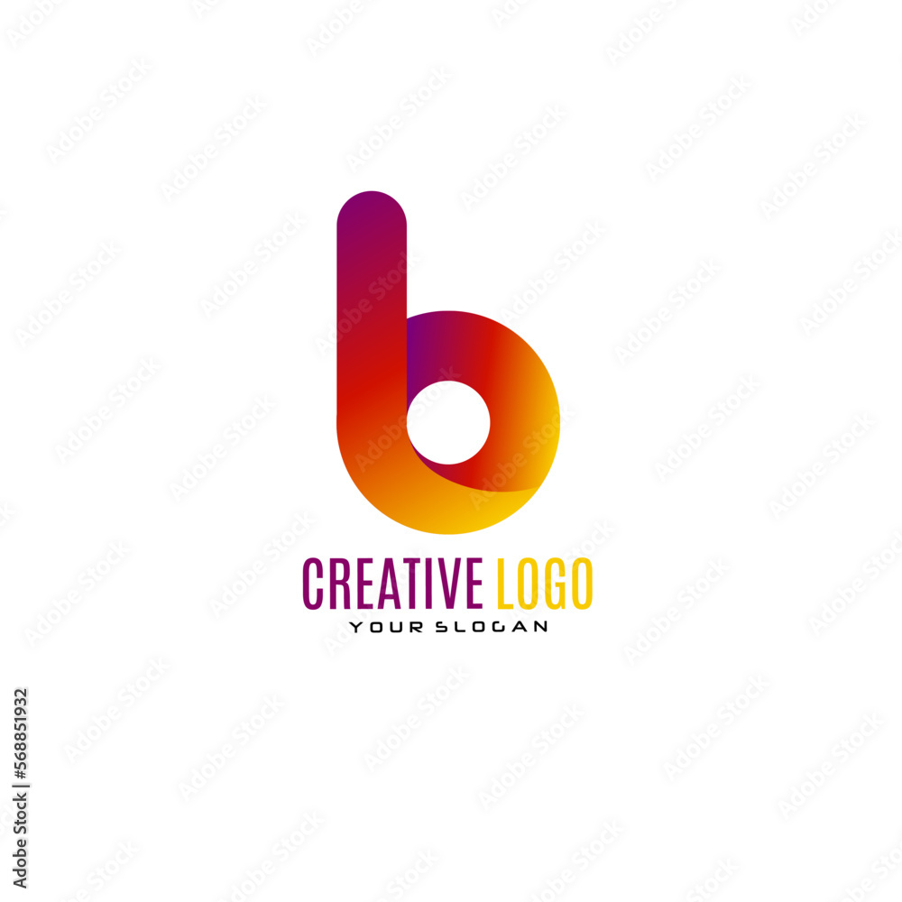 Letter B creative logo design. Stock Vector | Adobe Stock