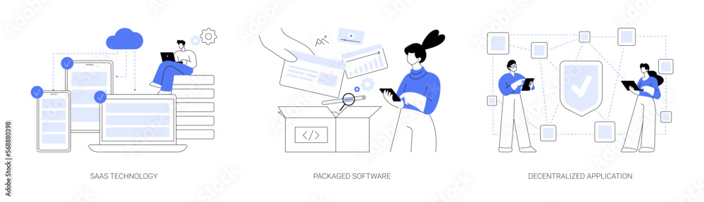 Application service abstract concept vector illustrations. Stock Vector ...