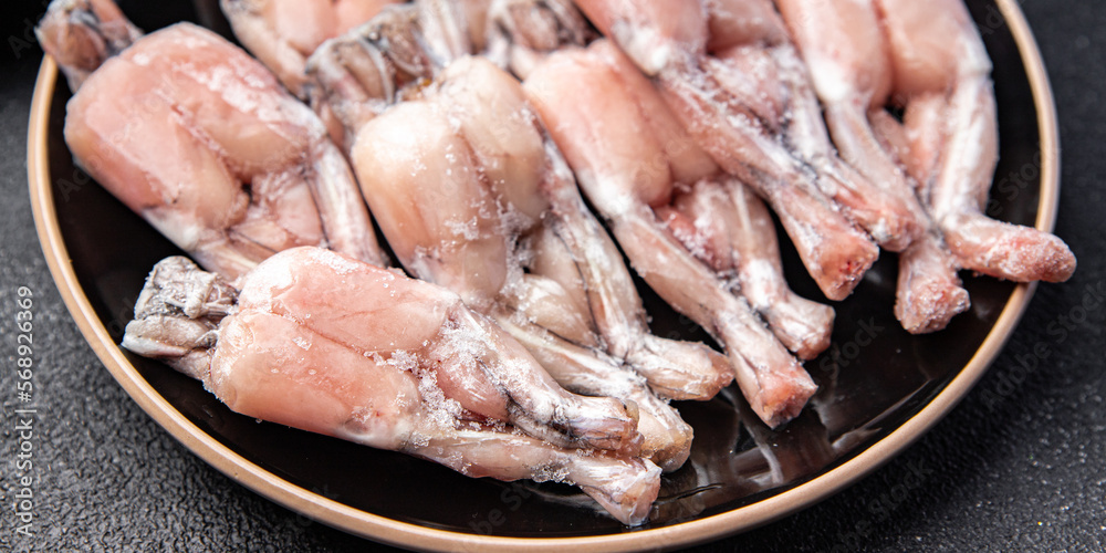 frog leg frozen meat frozen food meal food snack on the table copy ...
