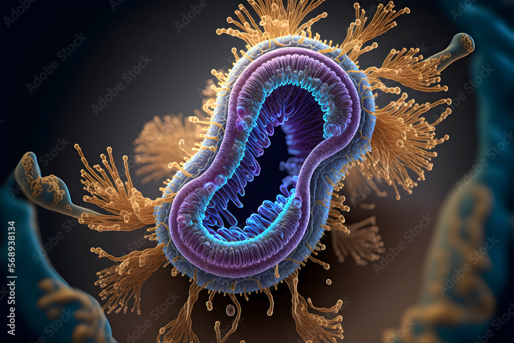 Стоковая иллюстрация «Virus, gérmenes y bacterias, tipos de microorganismos. Enfermedad o ...