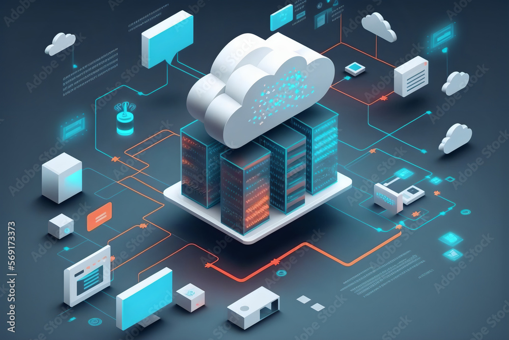 Visualize the power of cloud computing with this futuristic ...