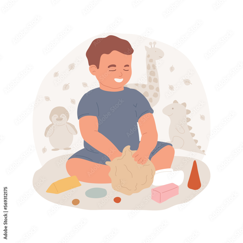 Mystery bag isolated cartoon vector illustration. Stereognostic mystery ...