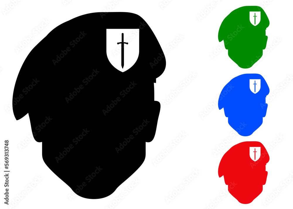 Vector de Stock Icono avatar. Soldado de las fuerzas especiales ...