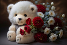 Valentine, Red Roses, Polar Bear Free Stock Photo - Public Domain Pictures