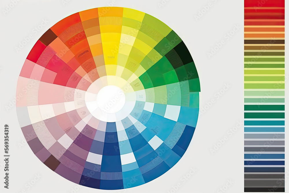 Ilustración de Stock Designer multi-color swatch palette colour guide ...