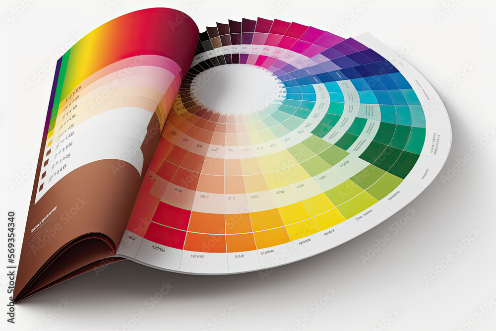 Designer multi-color swatch palette colour guide chart spectrum ...