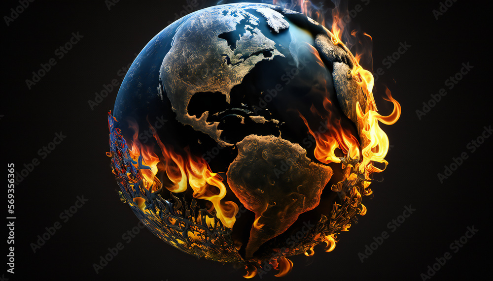 Globe Illustrates the Urgent Global Environmental Crisis on Earth ...