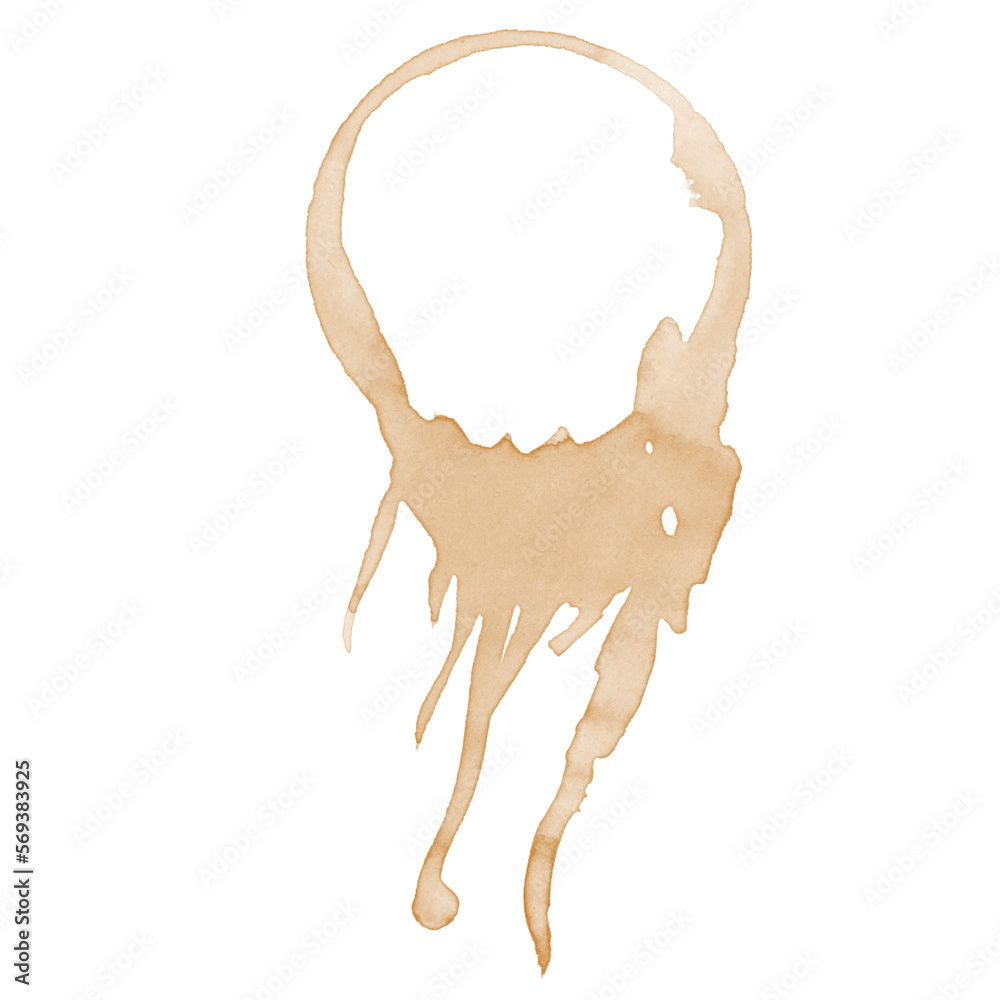Coffee stains isolated on a transparent background. Royalty high ...
