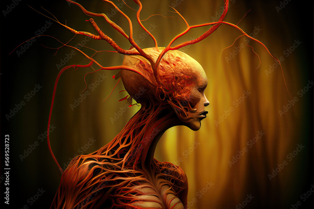 Mushroom Zombie, Human Parasite Fungus, Cordyceps on Zombie, Abstract ...