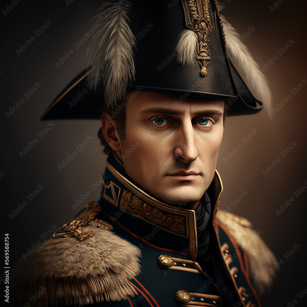 Portrait of Napoleon Bonaparte military commander and emperor of the ...