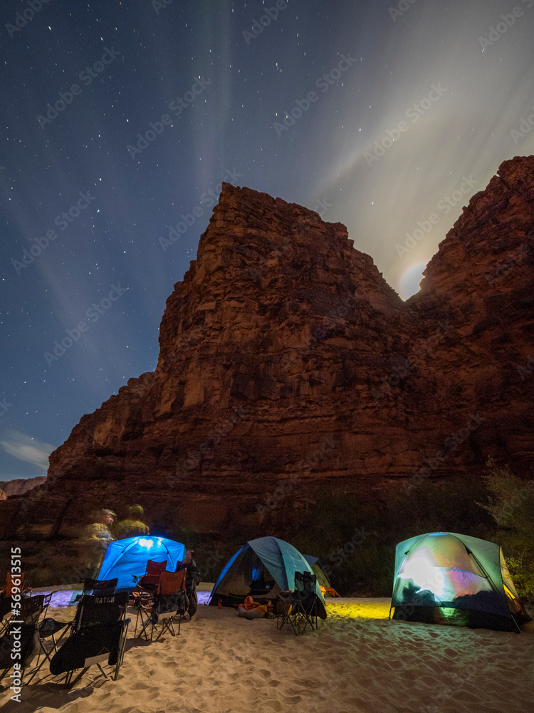 Night photography at South Canyon, just before river mile 32, Grand ...