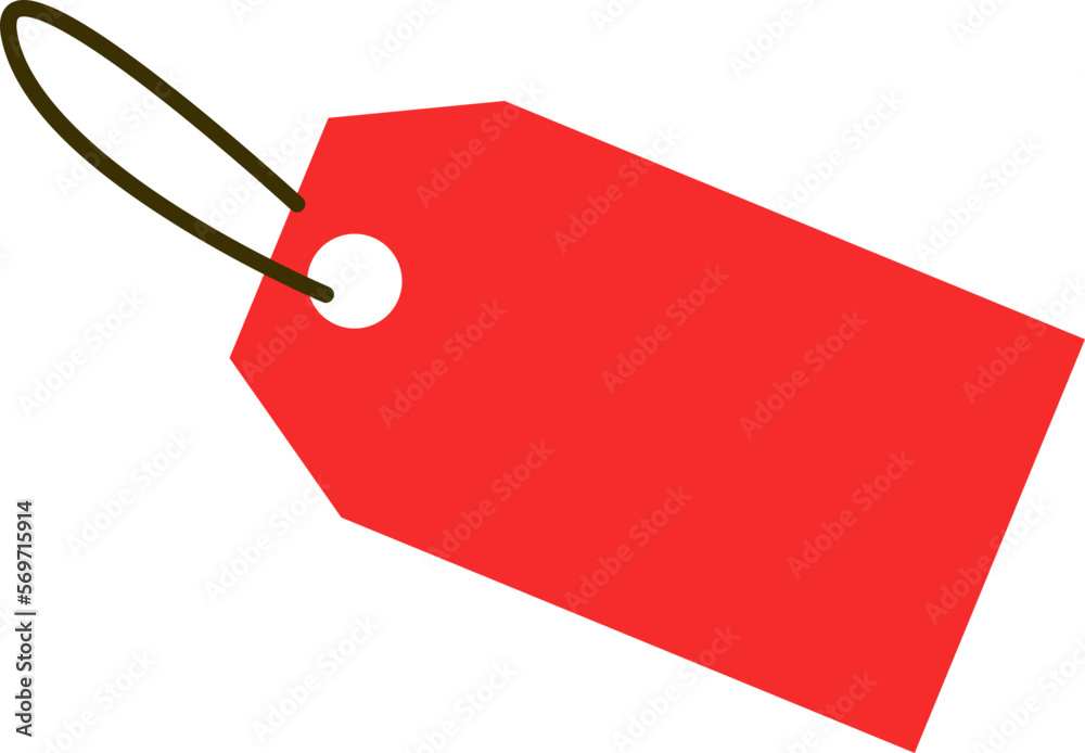 เวกเตอร์ Stock Red price tag label sale blank isolated | Adobe Stock