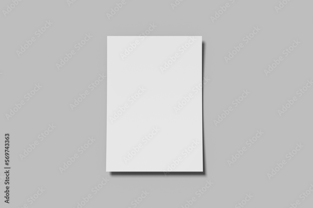 A4 Flyer Blank Mockup Stock Illustration | Adobe Stock