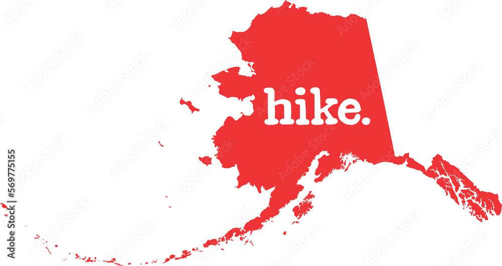 alaska state map hike decal - PNG image with transparent background ...