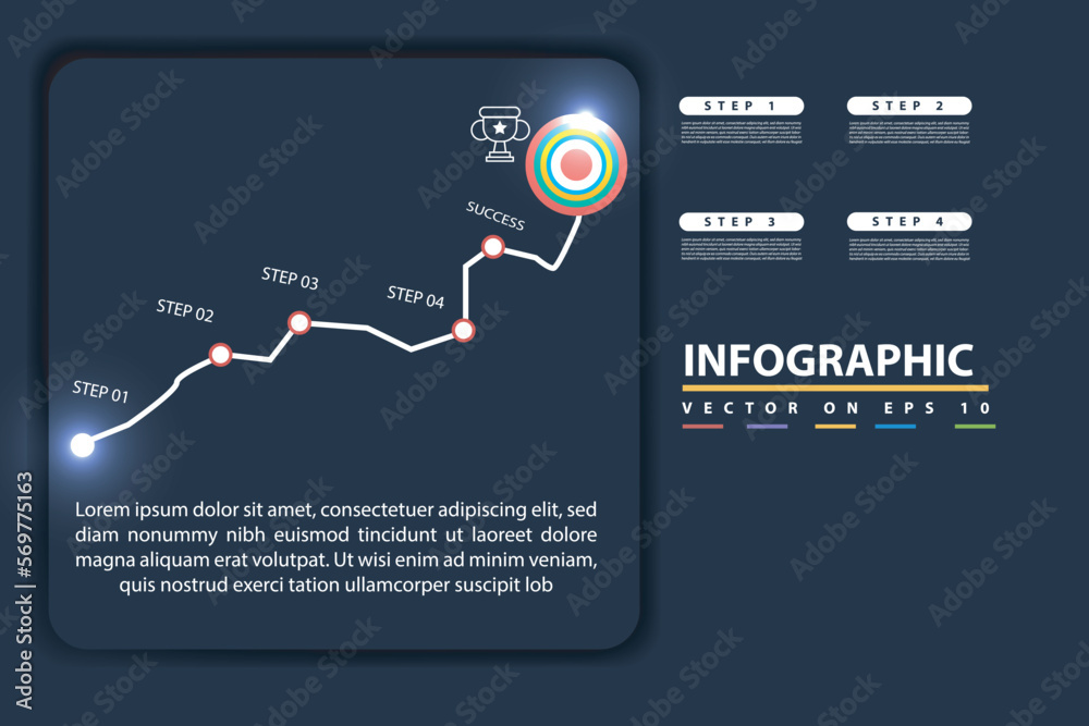 Template dashboard with mockup infographic, data graphs, charts ...