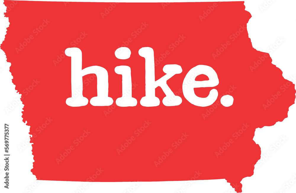 iowa state map hike decal - PNG image with transparent background Stock ...