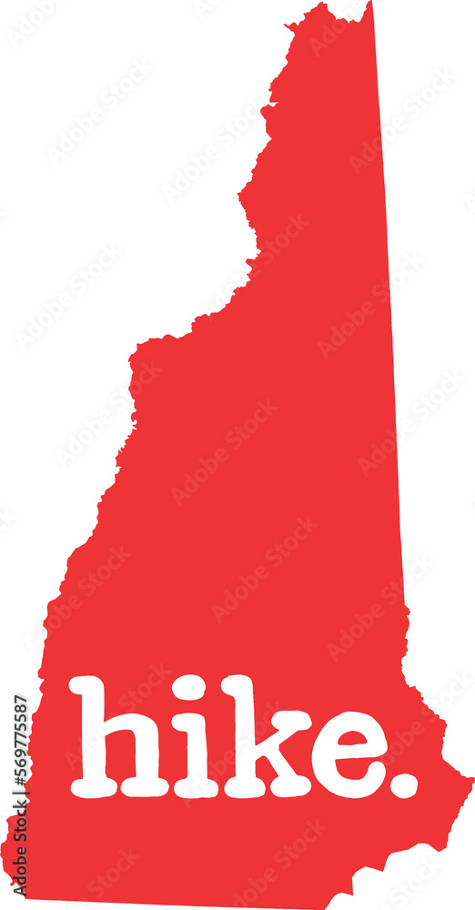 new hampshire state map hike decal - PNG image with transparent ...