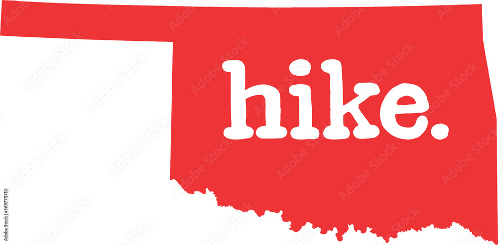 oklahoma state map hike decal - PNG image with transparent background ...