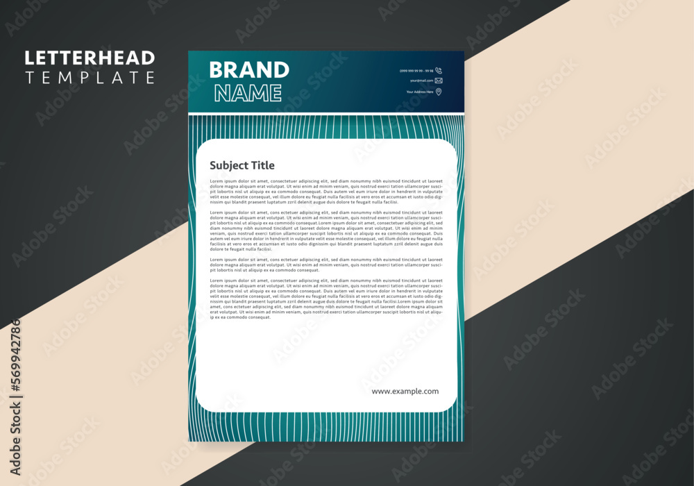 Corporate Business Letterhead, Elegant and minimalist style letterhead ...
