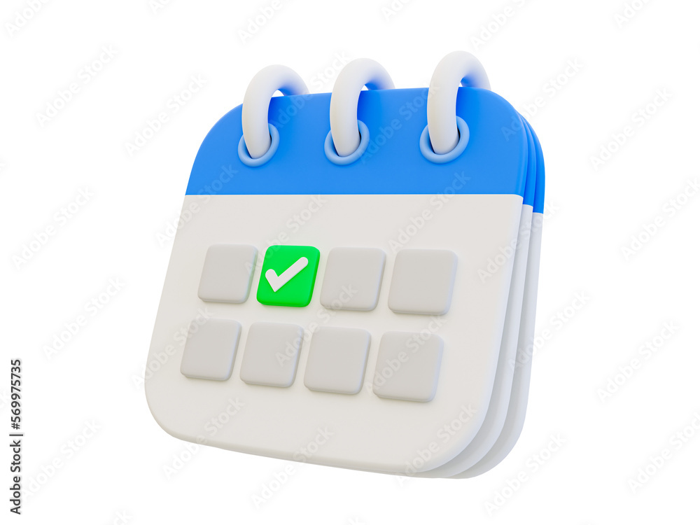 3d minimal time management concept. schedule organization. future life ...